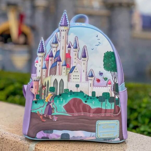 Loungefly | Bags | Loungefly Princess Aurora Sleeping Beauty Castle ...